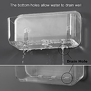 Ettori Shower Mirror with 4 Suctions and Shower Caddy