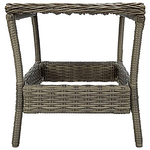 vidaXL 3-Piece Adjustable Patio Lounge Set with Tea Table - Durable Poly Rattan Construction, Brown Frame with Black Cushions - includes Reclining Chairs for Comfort - Modern Outdoor Furniture