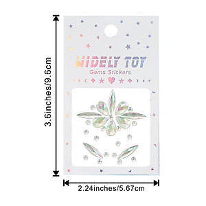 Noctilucent Face Gems, 12Pcs Luminous Face Jewels Rhinestones Stickers and 15g Chunky Glitter Glow In The Dark for Face Eye Glow Make up Festival Dress-up Face Jewelry Rave Accessories Party Supplies