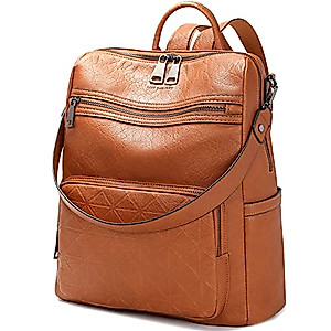 LSW Women Backpack Purse Fashion Leather Large Designer with Laptop Compartment Luggage Strap Travel Ladies Shoulder Bags Convertible Satchel Handbags