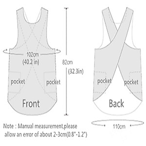 Soft Cotton Linen Apron Solid Color Halter Cross Bandage Aprons Japanese Style X Shape Double Pockets Round Skirt Kitchen Cooking Clothes Chef Summer Fit (Navy Blue)