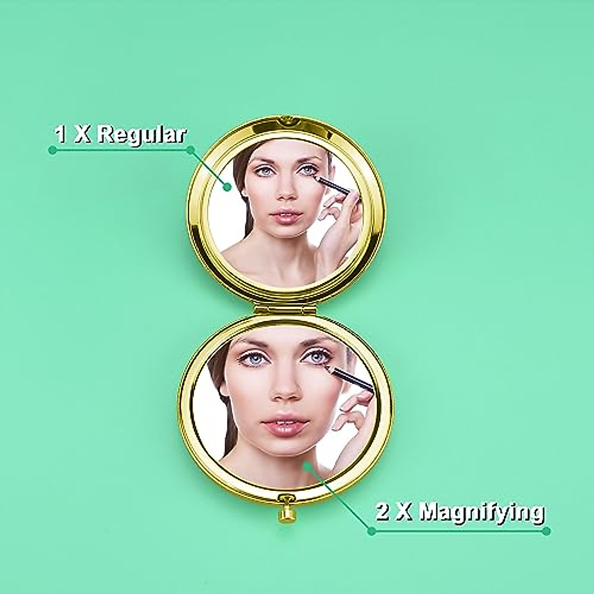 My Daughter in Law Gift Compact Makeup Mirror - Folding for Wedding Day & Funny Christmas/Valentine Gift for Her (Gold)