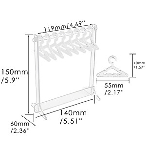 NatSumeBasics Earring Holder Stand Clear Acrylic Earrings Rack Mini Hangers Display Stand Jewelry Organizer Storage for Women Girls (Clear Earrings Rack)