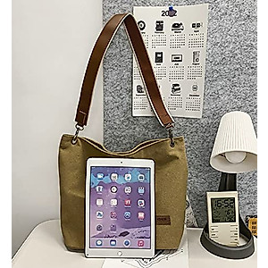 Hobo Bag Women Chic Tote Bag Stylish Casual Retro Students Canvas Shoulder Bag