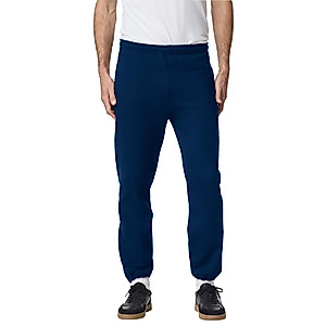 Gildan Men's Fleece Elastic Bottom Sweatpants with Pockets, Style G18100, Navy, 2X-Large