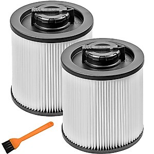 DXVC6910 HEPA Cartridge Filter Replacement Fit for DEWALT Wet/Dry Filter Vacuum Cleaners-Regular 6-16 Gallon, Compatible with DeWalt DXV06P DXV09P DXV10P DXV10PL DXV10SA DXV12P DXV14P DXV16P 2pcs