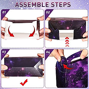 24 Pcs Space Party Favor Gift Boxes Galaxy Treat Boxes Solar System Gable Boxes Cardboard Gift Wrap Boxes Candy Goody Boxes for Space Theme Party Supplies Kids Birthday Gifts(Galaxy,Basic Style)