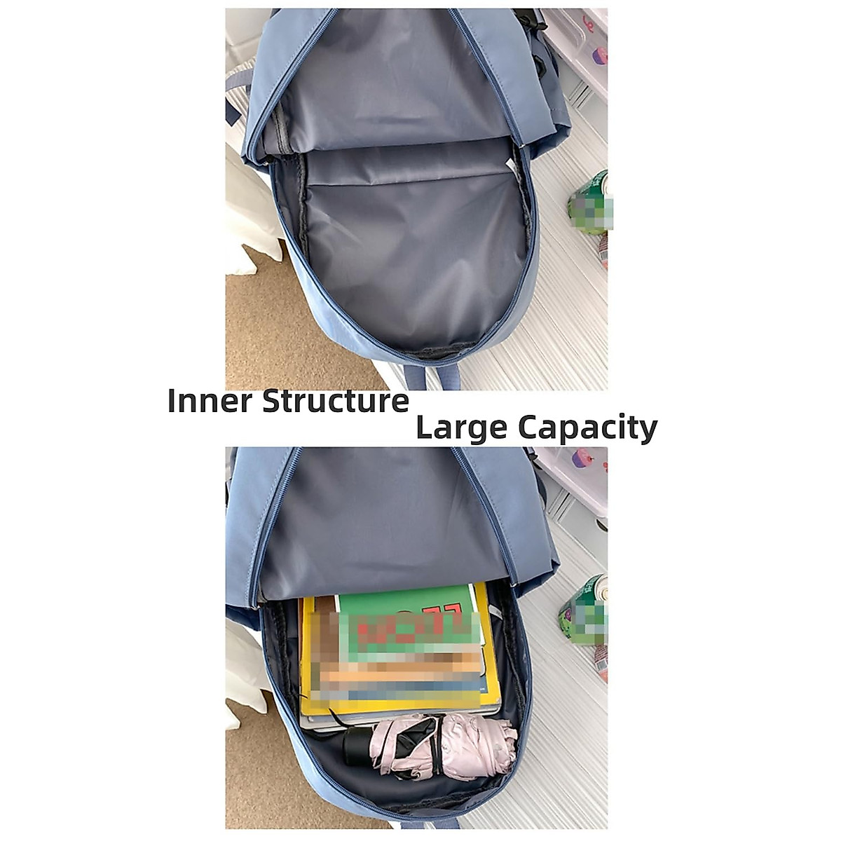 Zesenko Aesthetic Kawaii Back to School Bookbag Large Capacity Backpack for Teen Girls with Cute Pendant Daypack (pink)