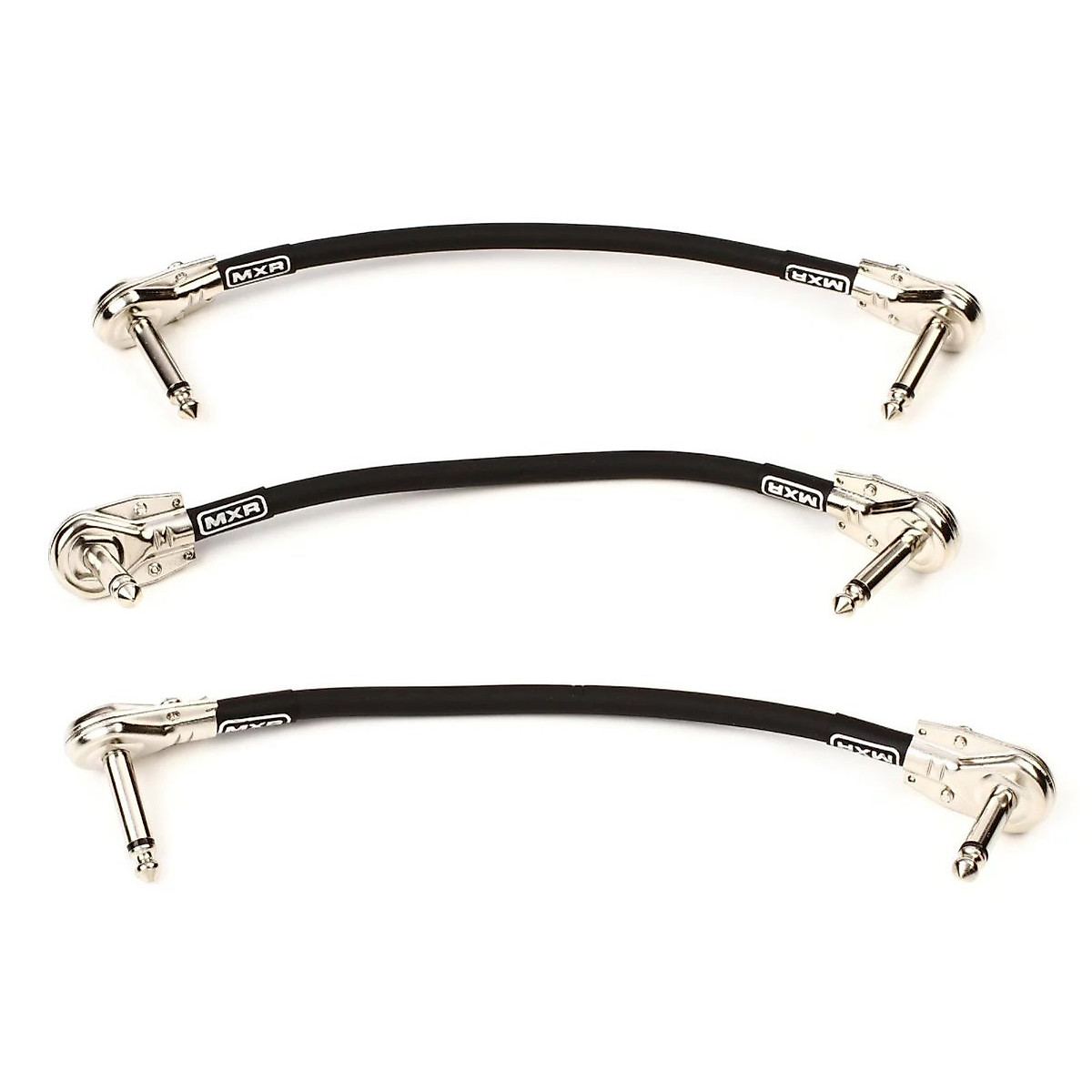 Dunlop MXR 6 Inch Right Angle Pancake Guitar Patch Cables for Effects Pedals, 6 Pack