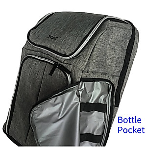 TLZC 30L Reusable Lunch Bag, Double Compartment Insulated Backpack for Lunch Dinner Picnic, 1 Compartment for 18 Inch Laptop, 1 Side Pocket for Bottle Backpack