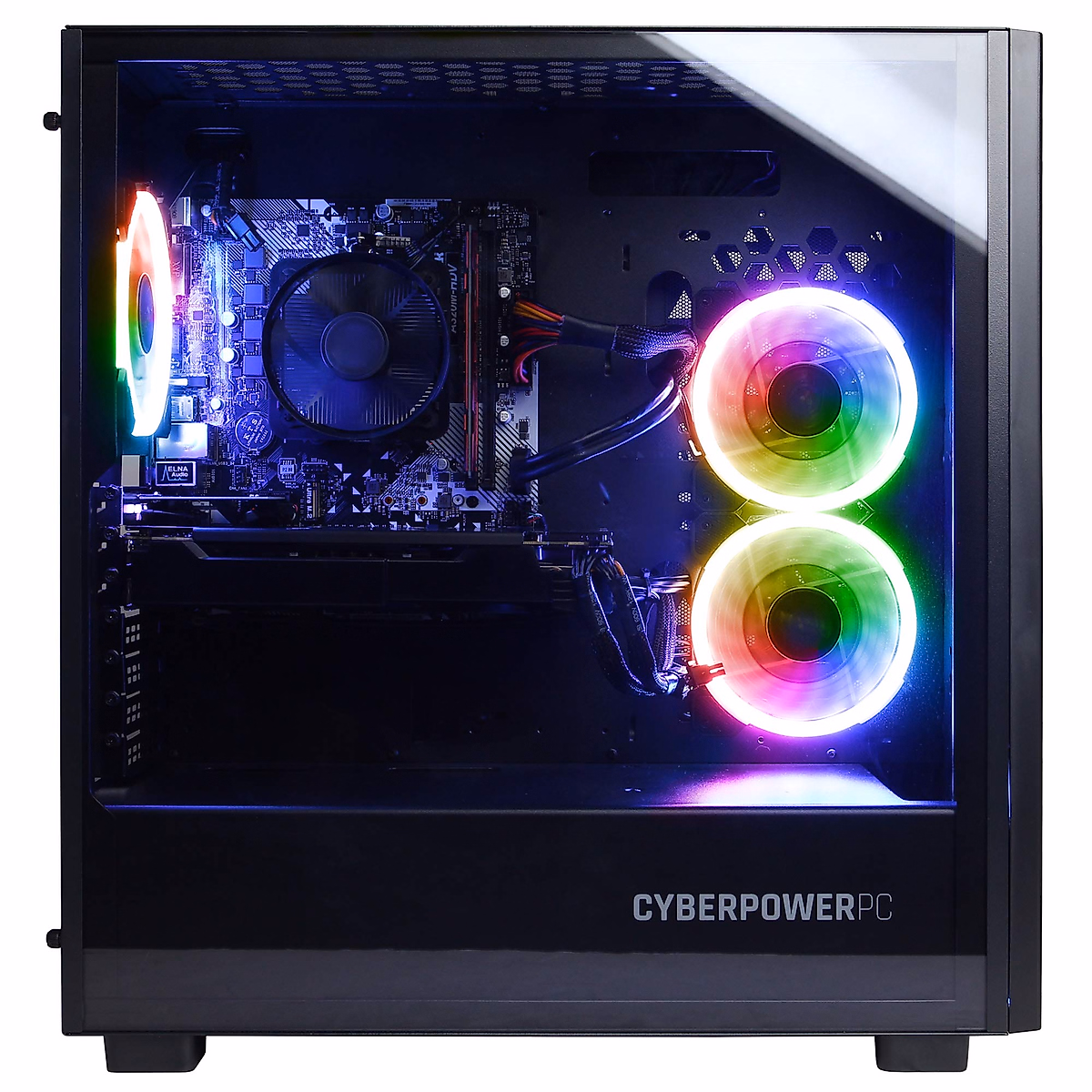 CyberpowerPC Gamer Master Gaming PC, AMD Ryzen 5 3600 3.6GHz, GeForce RTX 2060 6GB, 8GB DDR4, 240GB SSD, 1TB HDD, Wi-Fi, Ready & Windows 10 Home (GMA2130CC, Black)