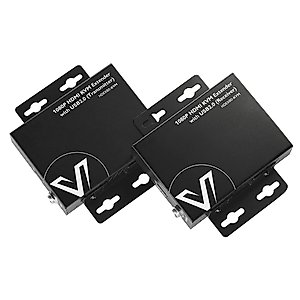 AV Access HDMI KVM USB Extender Over Cat5e/6/6a/7 260ft/80M, 2 USB 2.0 Ports, Zero-Latency, Plug and Play, PoE, No Driver, Supports All Operating System, Keyboard and Mouse USB Over Ethernet
