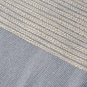 Welhome 100% Cotton Percale Crosby Stripe Comforter Set - King - 108" x 92"- Soft & Cozy - Slub Textured - Breathable - Machine Washable - Taupe