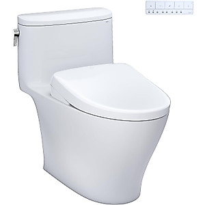 TOTO® WASHLET®+ Nexus® One-Piece Elongated 1.28 GPF Toilet with S7A Contemporary Bidet Seat, Cotton White - MW6424736CEFG#01