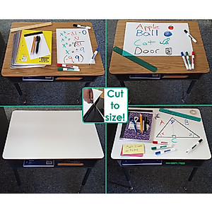 Everase Re-Stic Dry Erase Self-Adhesive Peel & Stick Surface, (12 x 18 in.) FREE Marker & Cloth | Premium Quality Removable Whiteboard Surface | Walls, Doors, Desks, Refrigerators