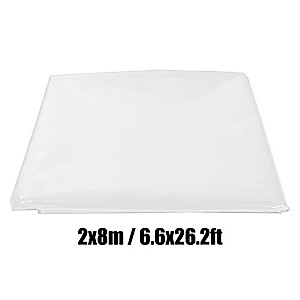 Greenhouse Plastic Film, Clear Green House Sheeting Cover Resistant Film Hoop Transparent Supply Keep Warm for Cold Frost Protector Plant Vegetables Agriculture Garden Horticulture Farms 6.6 x 26.2 FT