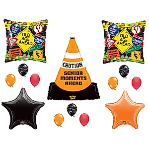 Old Age Road Signs Happy Birthday Party Balloons Decoration Supplies 50th 60th Over The Hill