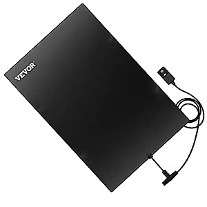 VEVOR, 20in x 30in Walkway, 120V Ice, PVC Heated 6ft Power Cord, Slip-Proof, Ideal Winter Outdoor Snow Mat, 2'' per Hour Melting Speed, Black