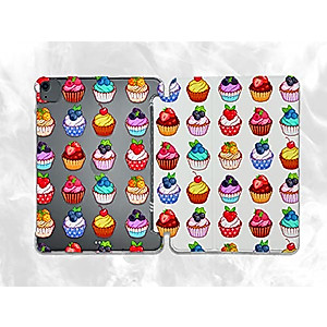 Cute Cake Cupcakes Sweets case Compatible with iPad Mini Air Pro 7.9 8.3 9.7 10.2 10.9 11 12.9 inch Pattern Cover New 2022 2021 Trifold Stand 3 4 5 6 7 8 9 Generation 500 (12.9 iPad Pro 3/4/5 gen)