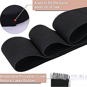 XKDOUS Elastic Band for Sewing, 0.75 Inch 16 Yards 2 Roll Knit Elastic Bands for Sewing Waistband and Pants Waist, High Elasticity(8 Yard White, 8 Yard Black)