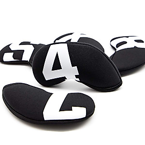 Golf Iron Covers,Golf Iron Head Covers with Colorful Number Neoprene Golf Iron Covers Set,Golf Club Head Covers for Iron Set Fit All Brands Golf Iron Headcovers 4/10pcs