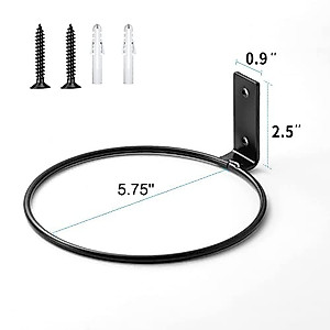 Plant Holder Ring 6 Inch Wall Mounted, 6 Pack Flower Pot Hangers Metal Plant Stand Hanging Bracket Basket Hooks