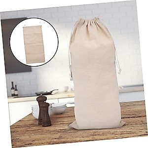 Anneome 3 Pcs Bread Bag Linen Loaf Bags Muslin Storage Bread Pouch Bag for Bread Tortoise Ornament Canvas Storage Bag Bread Loaf Bags Cookie Bag Drawstring Cotton Storage Bags