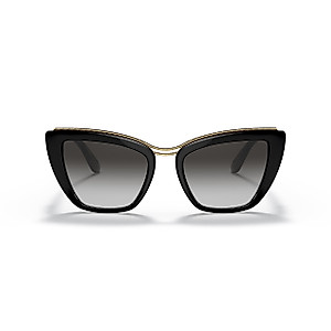 Dolce & Gabbana Women's Round Fashion Sunglasses, Black/Gradient Grey, One Size