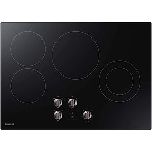 SAMSUNG 30" Built In Electric Cooktop with 4 Elements, Black, NZ30R5330RK/AA