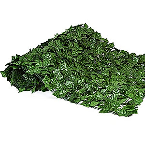 DearHouse 118x39.4in Artificial Ivy Privacy Fence Wall Screen, Artificial Hedges Fence and Faux Ivy Vine Leaf Decoration for Outdoor Garden Decor