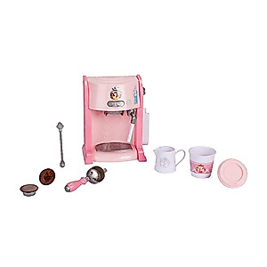 Disney Princess Style Collection Toy Espresso Machine for Kids, Coffee Maker Play Kitchen Accessories Gift for Girls & Kids