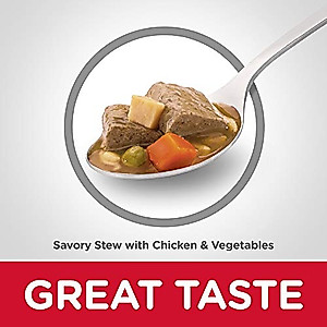 Hill's Science Diet Senior 7+ Wet Dog Food, Savory Stew With Chicken & Vegetables, 12.8 oz. Cans, 12-Pack