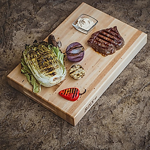 John Boos Block RA03 Maple Wood Edge Grain Reversible Cutting Board, 24 Inches x 18 Inches x 2.25 Inches