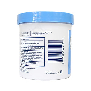 Desitin Daily Defense Baby Diaper Rash Cream with Zinc Oxide to Treat, Relieve & Prevent diaper rash, Hypoallergenic, Dye-, Phthalate- & Paraben-Free, 16 oz