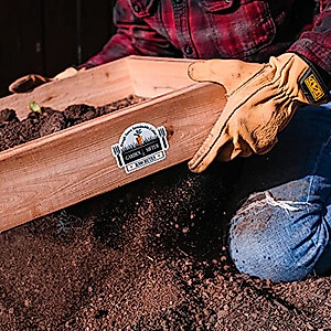 Raw Rutes Cedar Garden Sifter for Compost, Dirt and Potting Soil - Made in The USA - Sustainable Cedar - Heavy Duty Stainless Grate (Hand Held Garden Sifter)