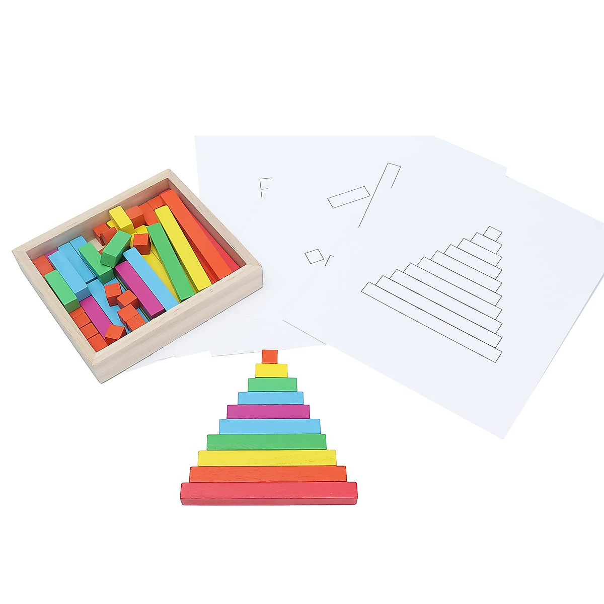 Shanrya Math Number Rods, Valuable Counting Sticks Brightly Colored for Children for Counting