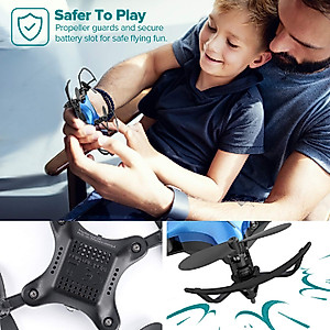 Drone with Camera, DROCON Spacekey 1080P Remote Control Drone for Kids Beginners, FPV Drone App Control, Gravity Control, One-key Return, 2 Batteries, 3 Speed Modes, Foldable Arms,Blue