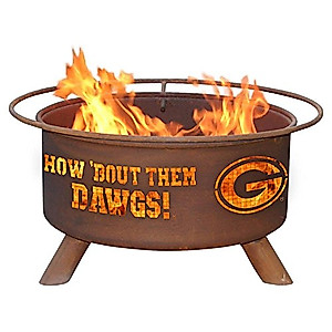 Georgia Bulldogs UGA Portable Steel Fire Pit Grill