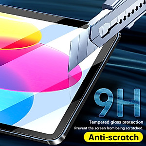 avakot 2 Pack Tempered Glass Screen Protector for iPad 10th Generation 10.9" 2022 | Screen Protector for iPad 10.9 Inch 2022 Tempered Glass Film for iPad 10 Gen Touch Sensitive Anti-Scratch