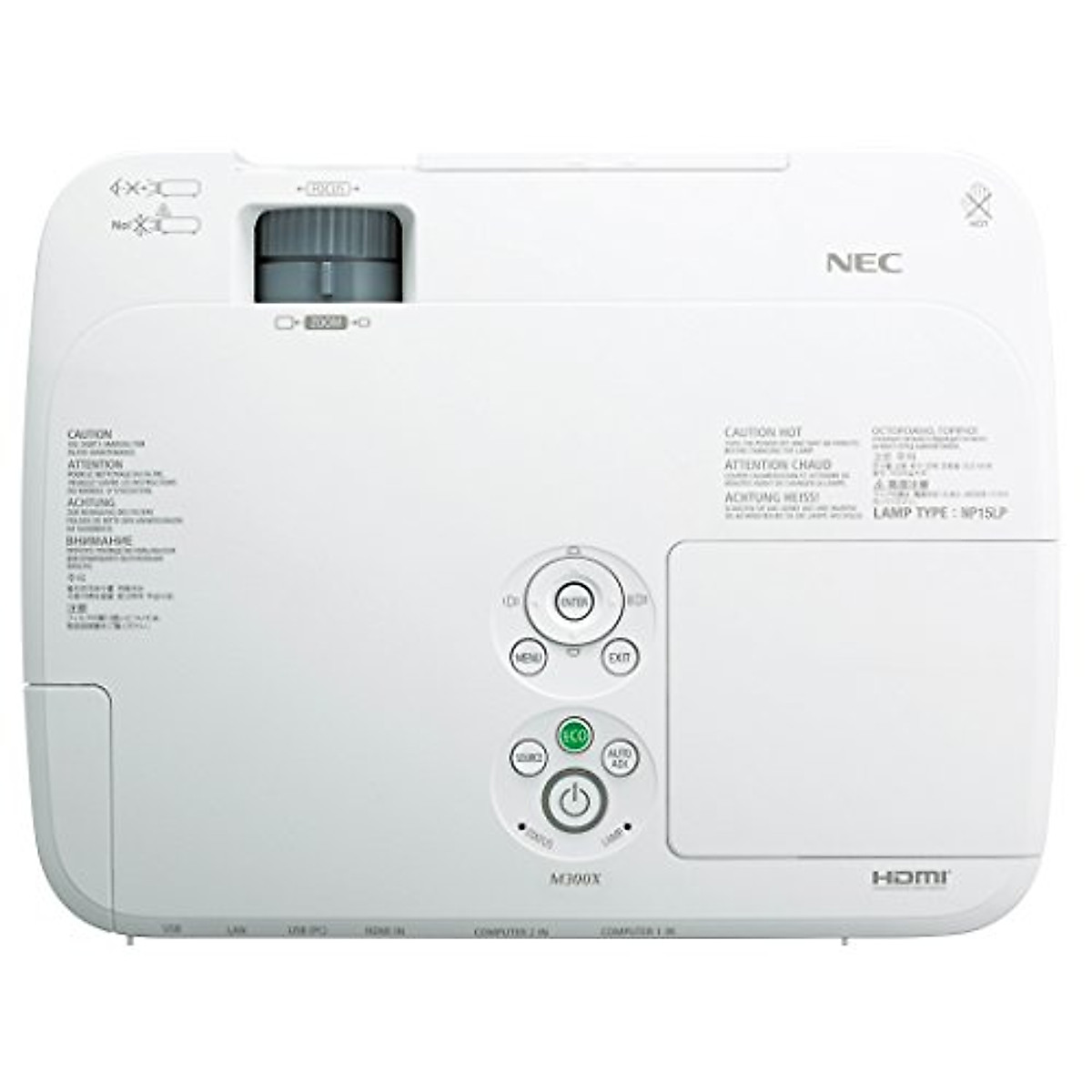 NEC Display Solutions NP-M300X 1024 x 768 3000 ANSI lumens LCD Projector 2000:1