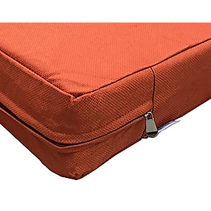 QQbed 4 Pack Outdoor Patio Chair Washable Cushion Pillow Seat Covers Extra Large 24"X22"X4" - Replacement Covers Only (24"X22"X4" 4 Pack, Rust)