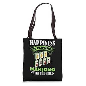 Happiness is Playing Mahjong ( Mahj jong) With Girls Tote Bag