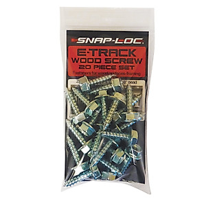 SNAP-LOC E Track Screws for Wood, E Track Fastener Set, Industrial-Strength Heavy Duty Zinc Plated Screws, 1/4"x1" Lag Screws, 7/16” Hexagon Socket Head, 20 Pcs