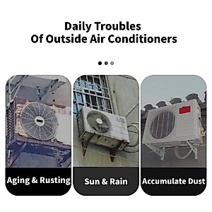 Air Conditioner Cover, Outdoor Rectangle Anti-Snow Waterproof Home Use - Silver (Size: 37x15.7x28.7inch)