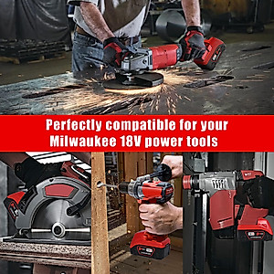 Komifolen 2 Pack 9.0Ah 18V Battery and Charger Replacement for Milwaukee M18 Batteries 48-11-1880 48-11-1860 48-11-1850 48-11-1828,2024 New Version High Demand