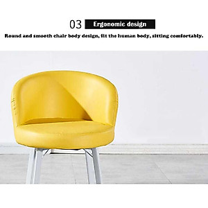 EpuzeR Office Reception Room Bar Table and Chair Set, Simple Cafe Dining Table, Sales Office Shops Meetings Tables Office Conference Tables,80cm (Color : Yellow)