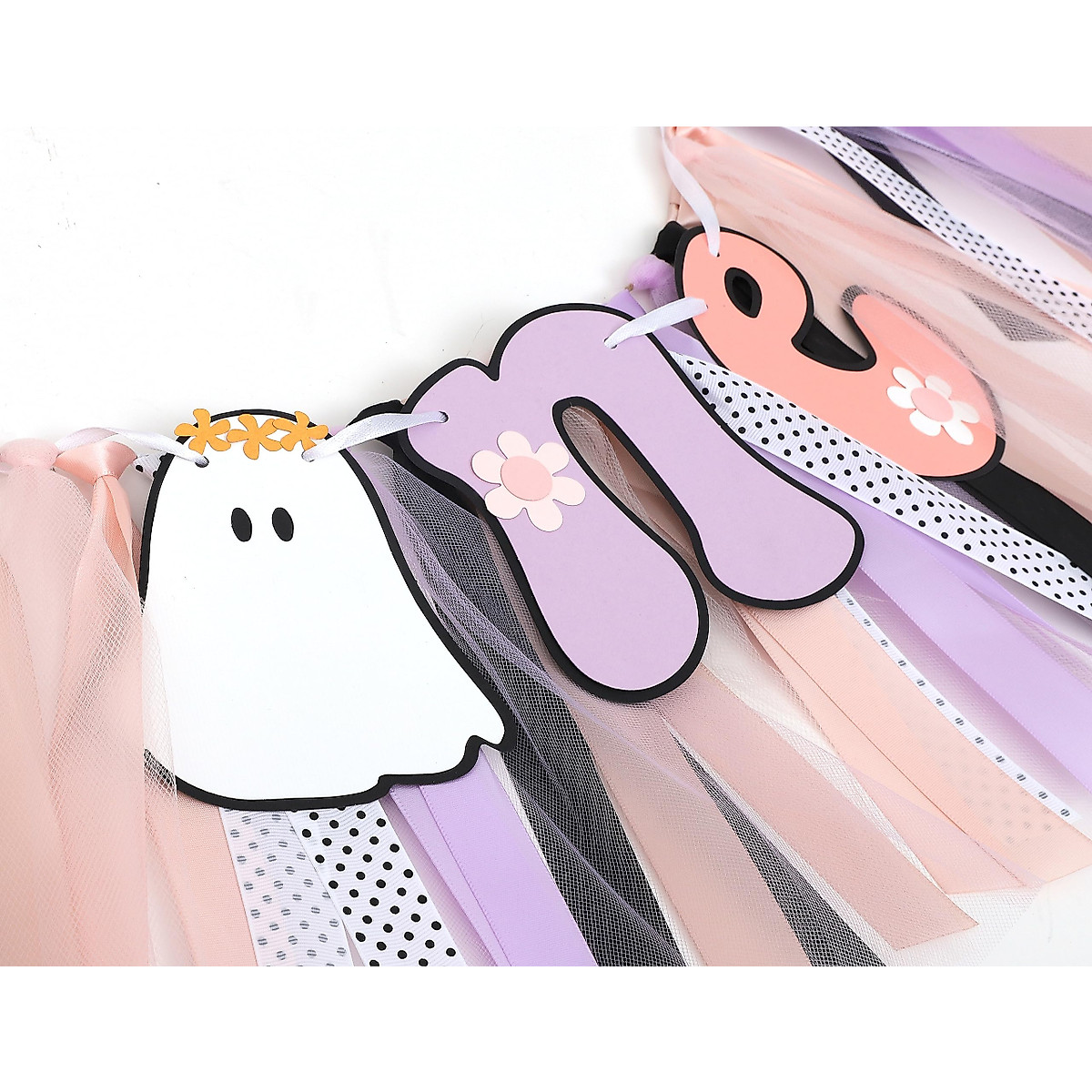 Spooky One Groovy Birthday High Chair Banner - Halloween 1st Birthday Party Decorations, Halloween Party Banner,Ghost One Baby Shower, Happy Halloween Banner, Boho Happy Boo Day Garland For Birthday