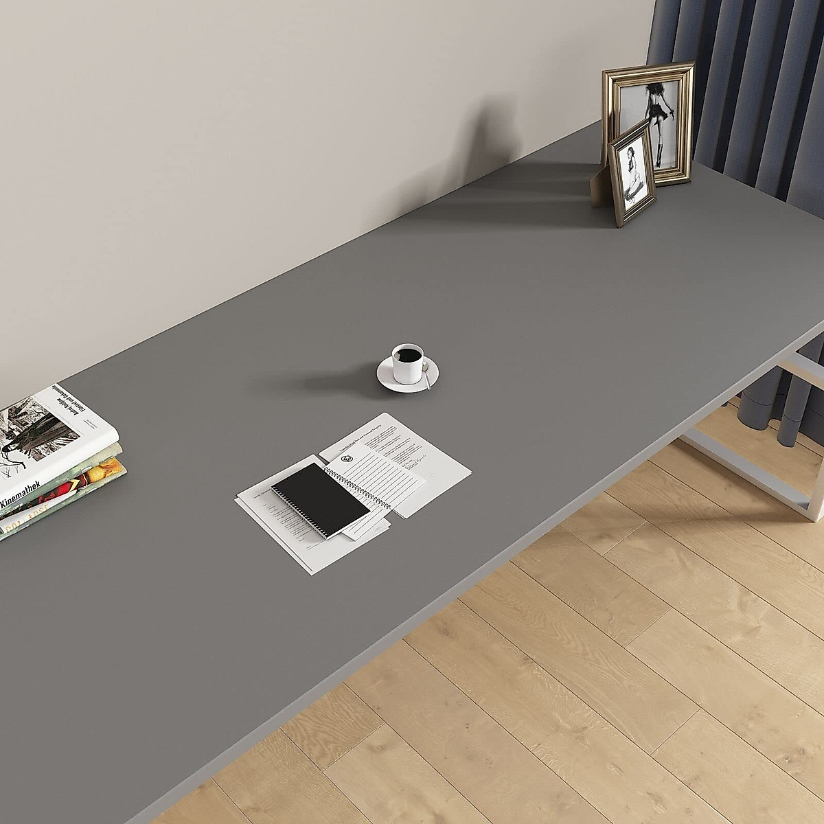 Decotalk Grey Peel and Stick Wallpaper Grey Wallpaper 17.7x120 Matte Grey Contact Paper for Cabinets Decorative Solid Grey Wallpaper for Walls Removable Vinyl Self Adhesive Grey Wallpaper for Bedroom