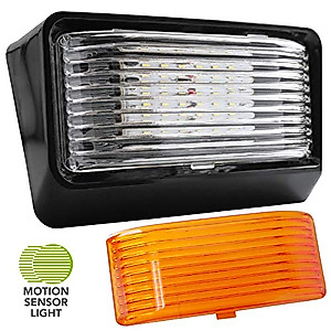 LED RV Motion Sensor Exterior Porch Utility Light Black 12v Lighting Fixture
