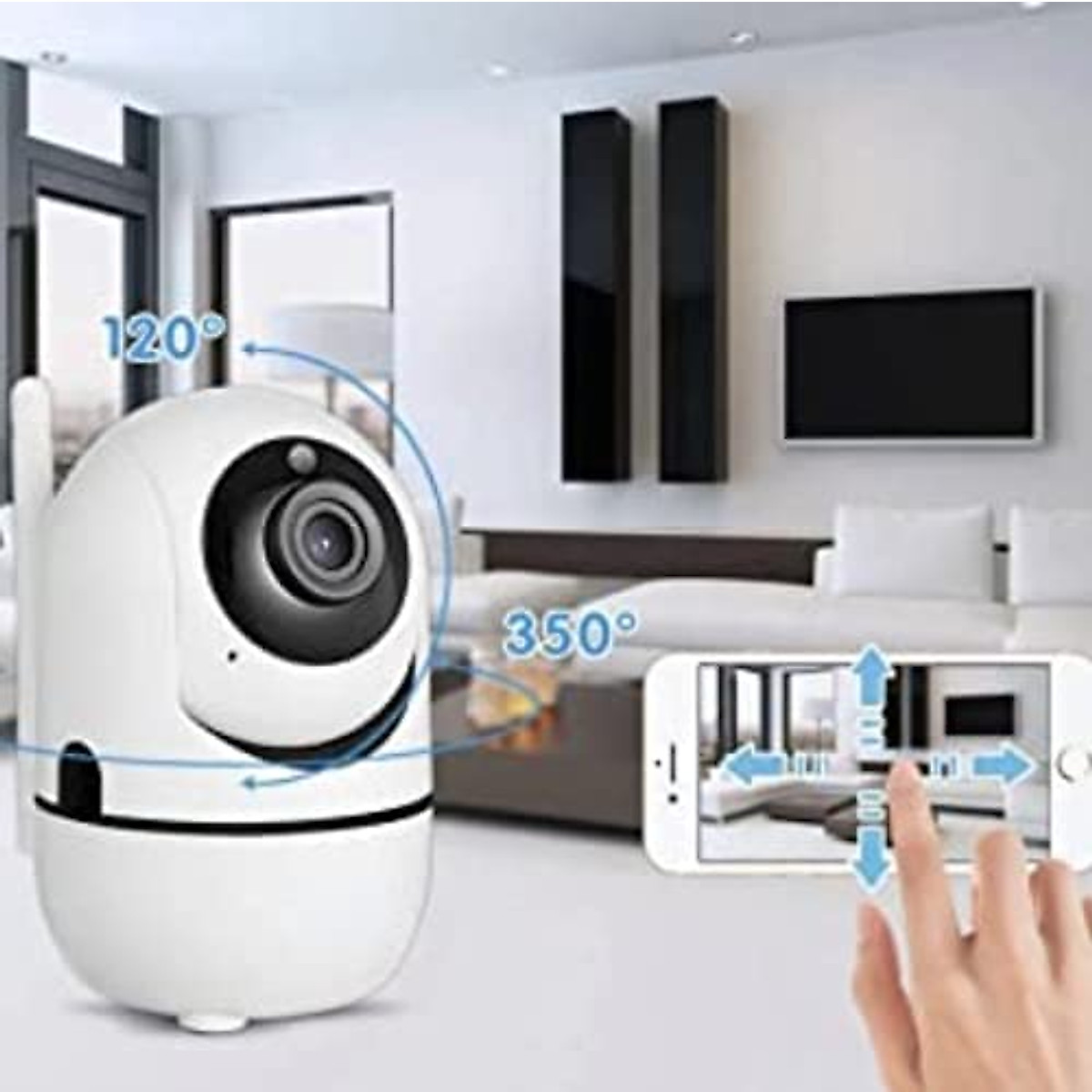 Qiocobo Smart WiFi Indoor Security Camera for Home Pet Dog Cat Camera, 2 Way Audio Voice Interaction, Motion Detection Night Vision (YC-M1)